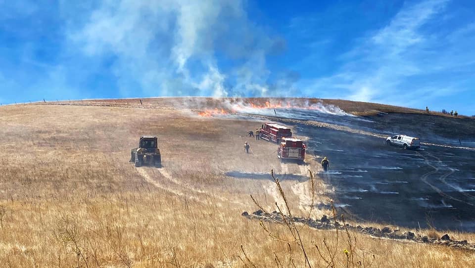 Crews battle open space fire near Morgan Territory - Pleasanton Weekly