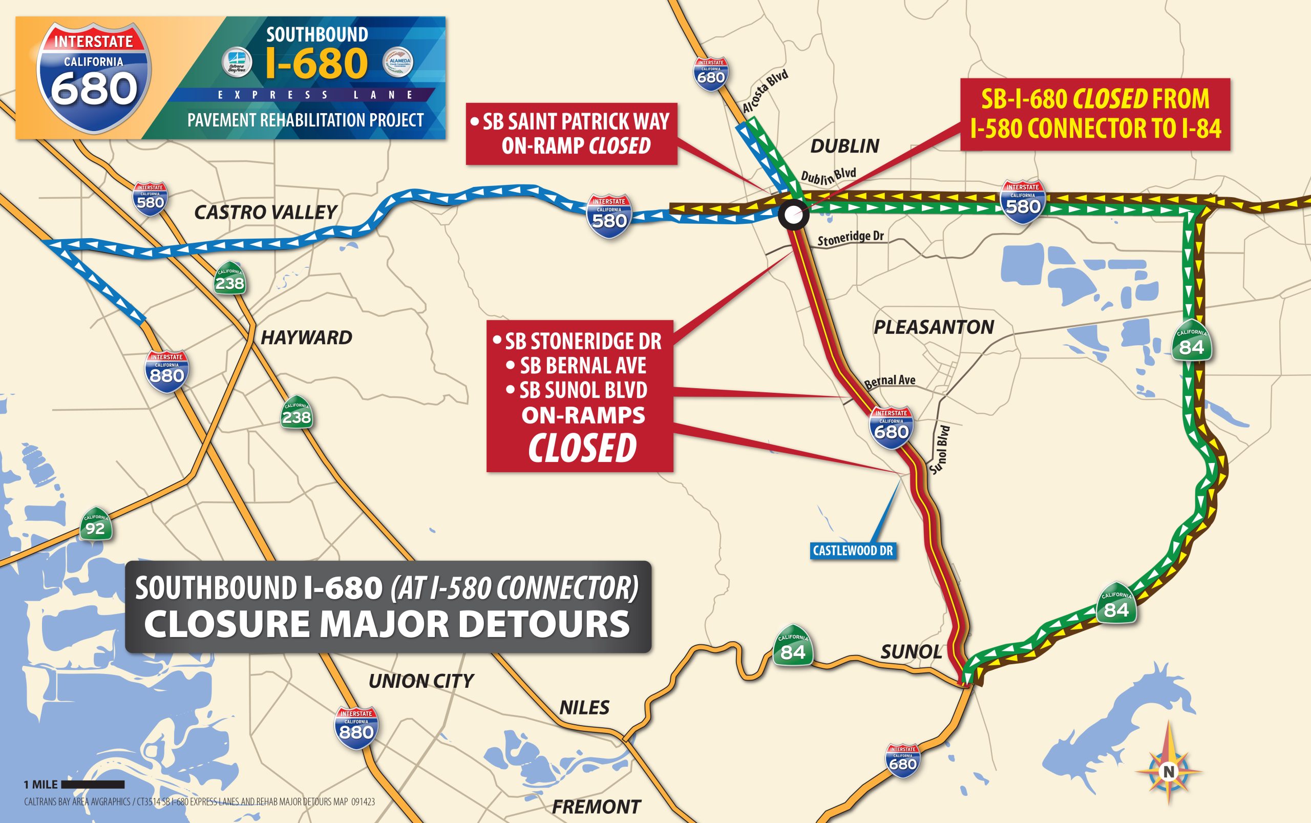 Caltrans reschedules southbound I-680 closure for St. Patrick's Day weekend - Pleasanton Weekly